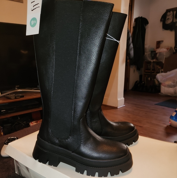 a new day | Shoes | Nwt New A New Day Corene Tall Boots Lug Sole Black ...